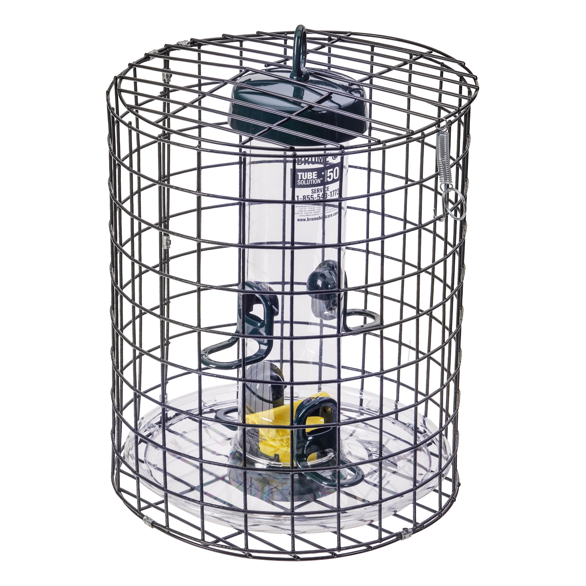 Brome Squirrel-Proof Tube Feeder with Cage & Seed Tray – Birds Choice