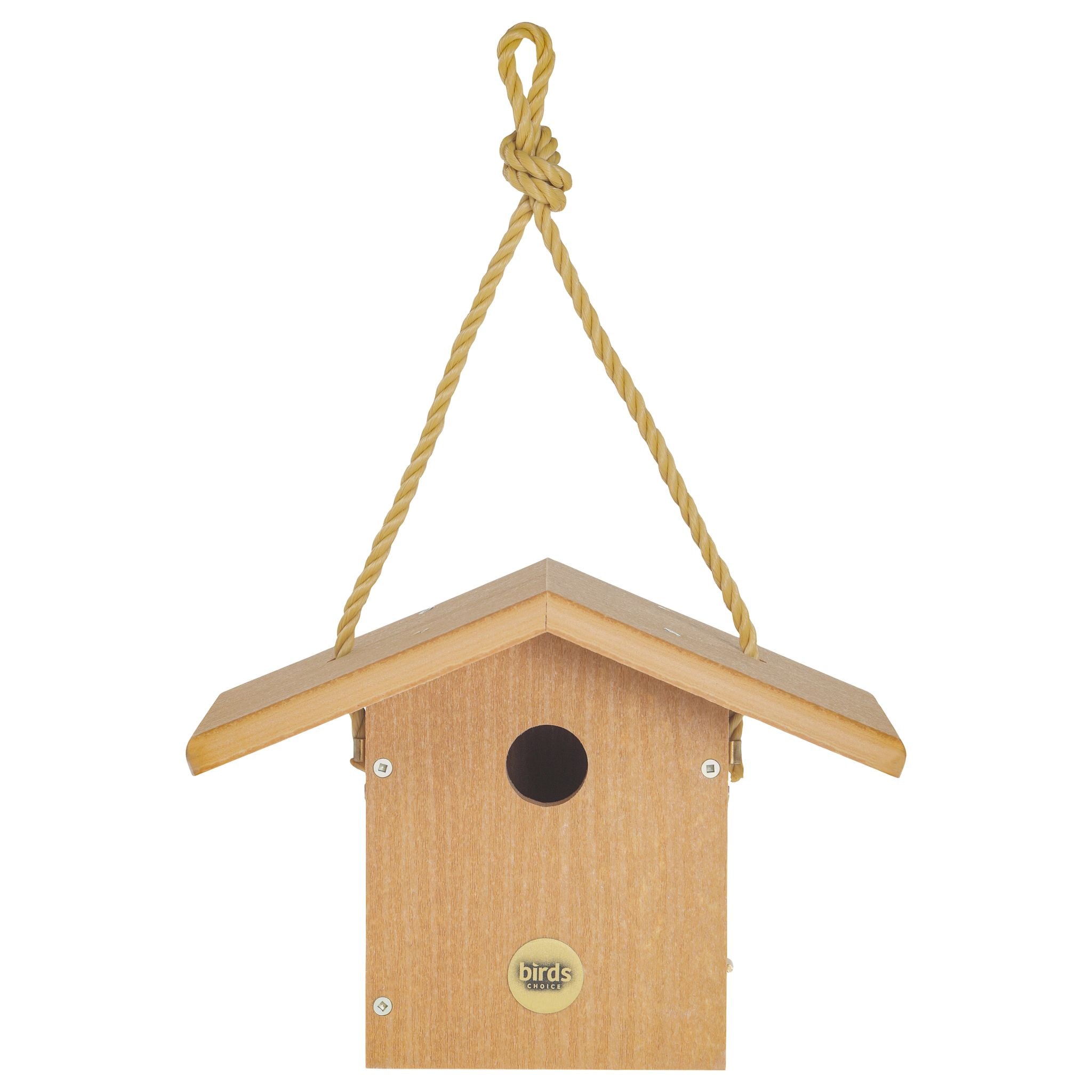 Modern Farmhouse Wren House in Natural Teak – Birds Choice